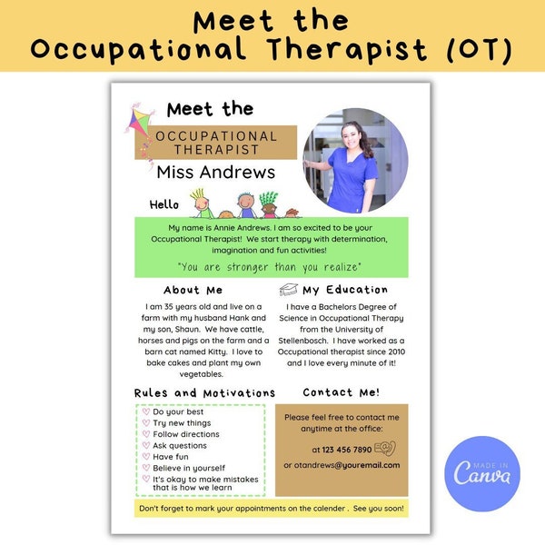 Therapist Letter to School - Etsy