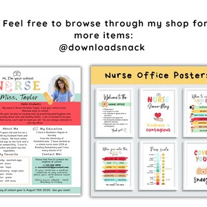 Meet the School Nurse Letter Printable Back to School Note Editable ...
