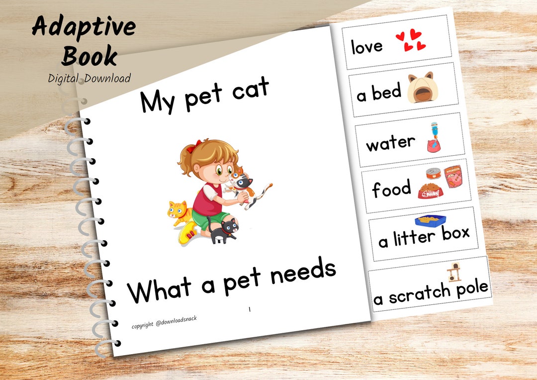 Adapted Books for Speech Therapy, Special Education, My Pet, Write and ...