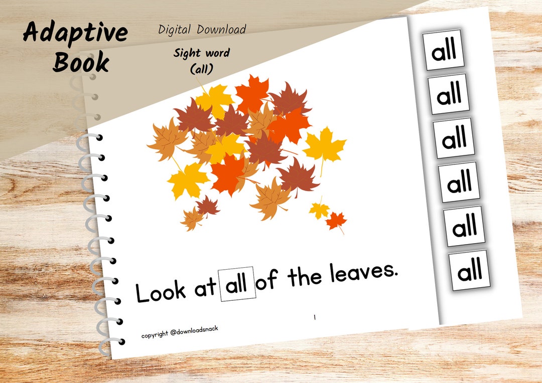 Adapted Books for Speech Therapy, Special Education, Sight Words, Write ...