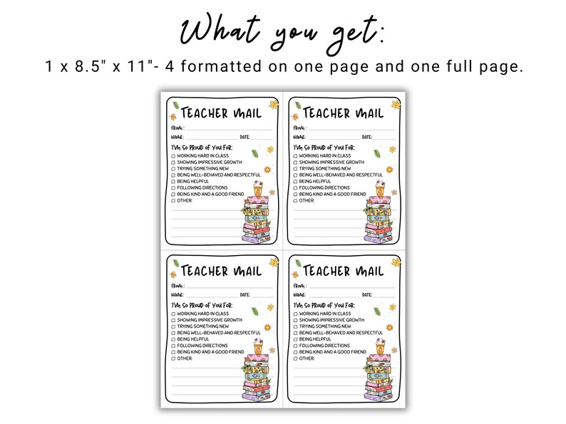 Teacher Mail Note Home, Note From the Teacher, Communication Card ...