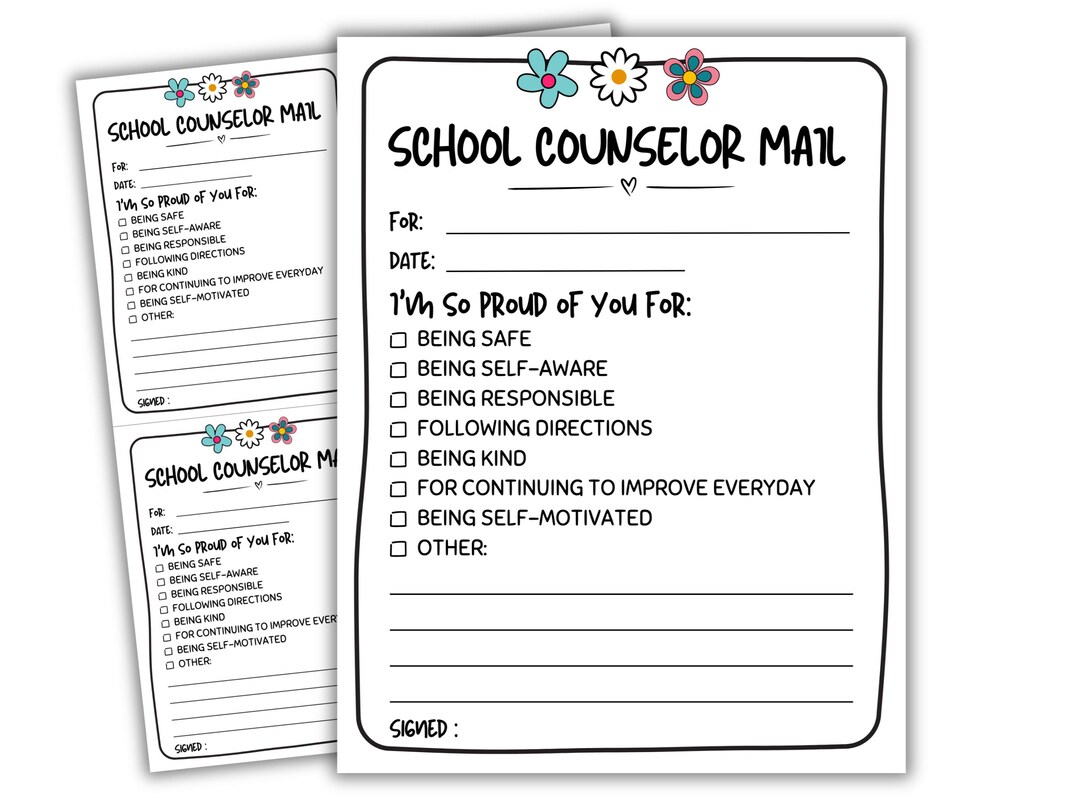 School Counselor Note, School Counselor Mail, Positive Praise, Happy ...
