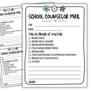 School Counselor Note, School Counselor Mail, Positive Praise, Happy ...