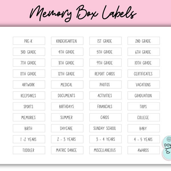 School Memory Box - Etsy