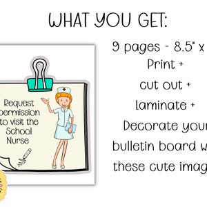 NURSE Bulletin Board, When to Visit the Nurse, School Nurse Door ...