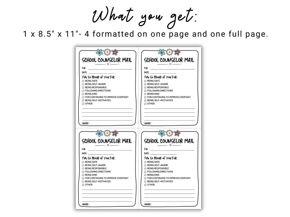 School Counselor Note, School Counselor Mail, Positive Praise, Happy ...