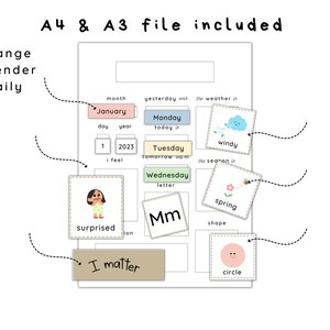Daily Morning Board Circle Time Calendar Weather Seasons Affirmations ...