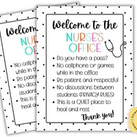 Printable Welcome to the Clinic, PDF School Clinic Decor, School Clinic ...