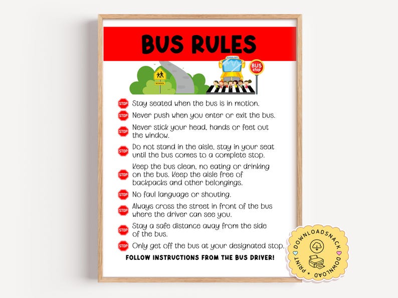 School Bus Rules, Teach Safety Rules, Bus Driver, Back to School ...