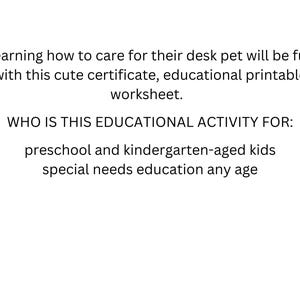 Desk Pet Adoption Certificate Printable, Desk Pet Habitat, Teacher Desk ...