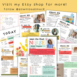 Meet the School Nurse Letter Printable Back to School Note Editable ...