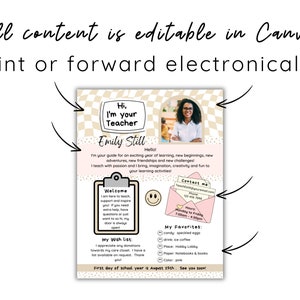 Meet the Teacher Template, Teacher Template, Flyer Neutral Pastel Theme ...