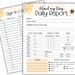 Daily Report All About My Day, Daily Log for Daycare, Preschool, Nanny ...