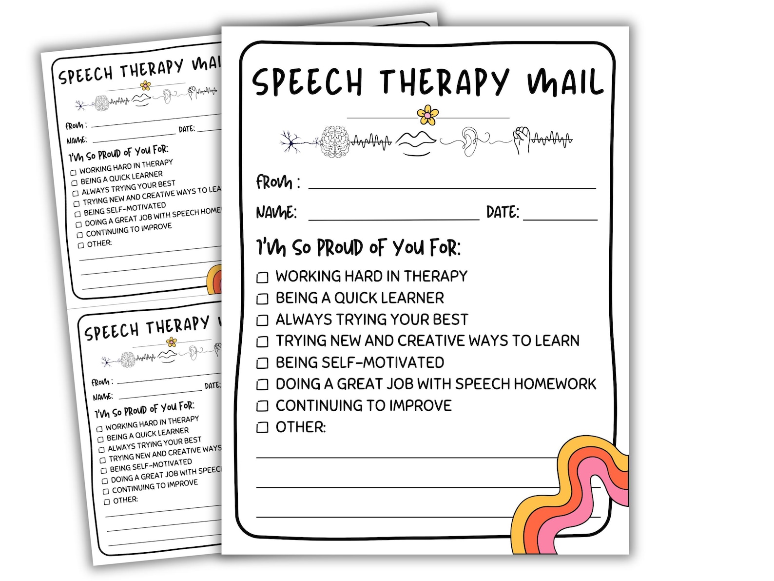 Speech Therapist Mail, Positive Praise, Speech Therapy Note, Speech ...
