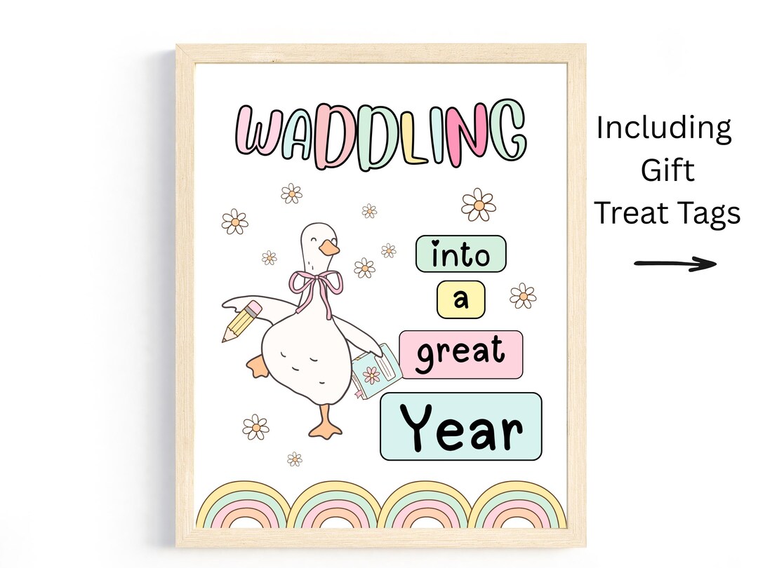 Silly Goose Welcome Back to School Sign: Classroom Decor (PDF Download ...