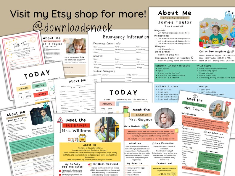 Daily Schedule for Kids, Daily Routine, Editable Template in CANVA ...