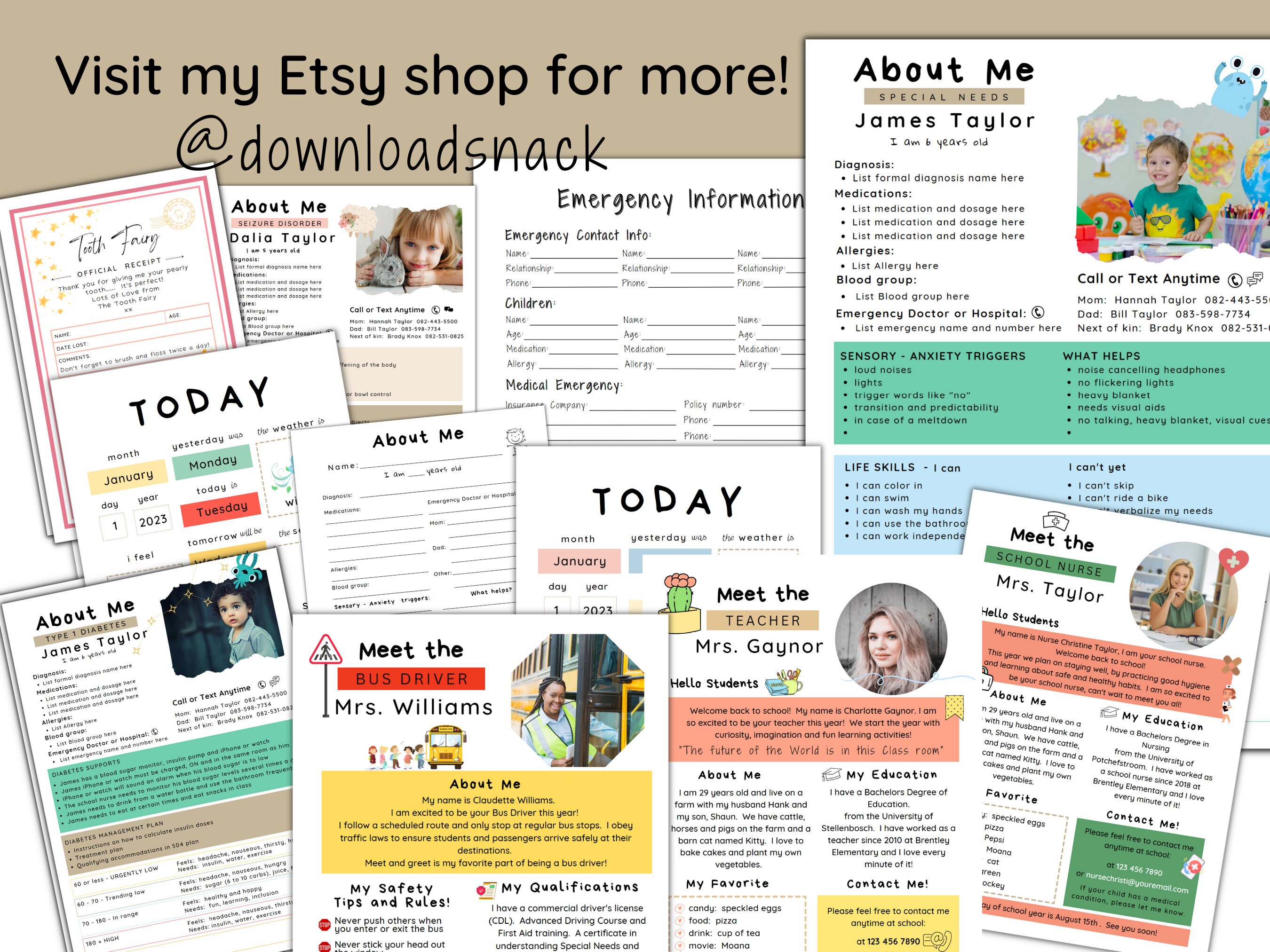 Daily Schedule for Kids, Daily Routine, Editable Template in CANVA ...