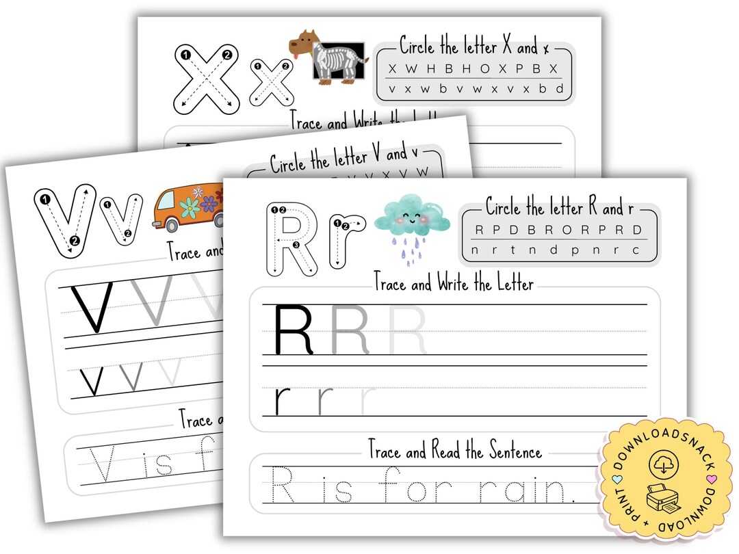 Alphabet Letter Trace, Line Tracing, Busy Book, Quiet Book, Pre-school ...