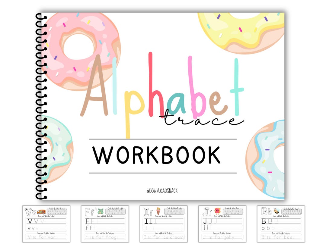 Alphabet Letter Trace, Line Tracing, Busy Book, Quiet Book, Pre-school ...