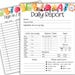Daily Report All About My Day, Daily Log for Daycare, Preschool, Nanny ...