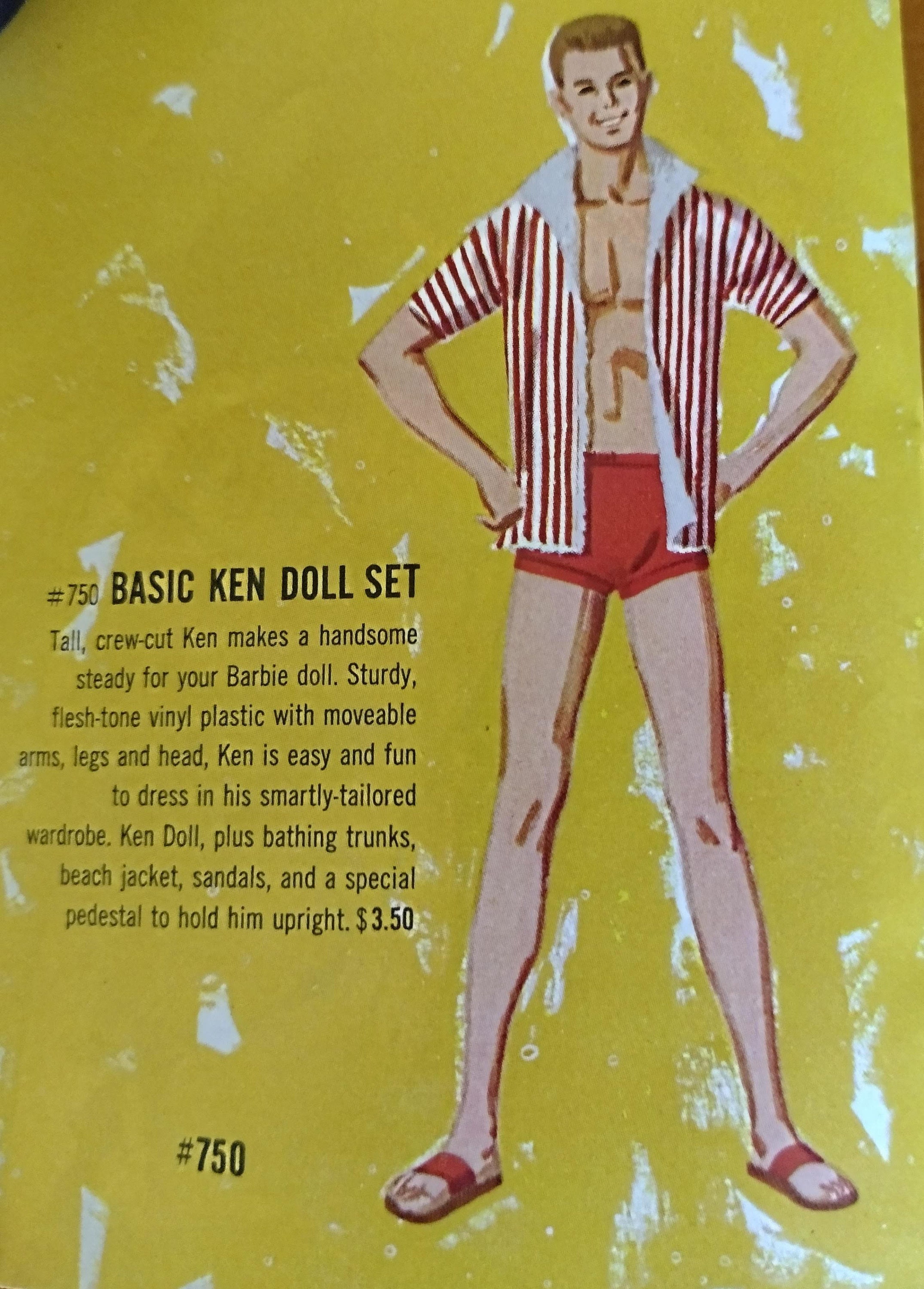 Original Ken Doll - Blonde Flocked Hair - 1961 - Etsy