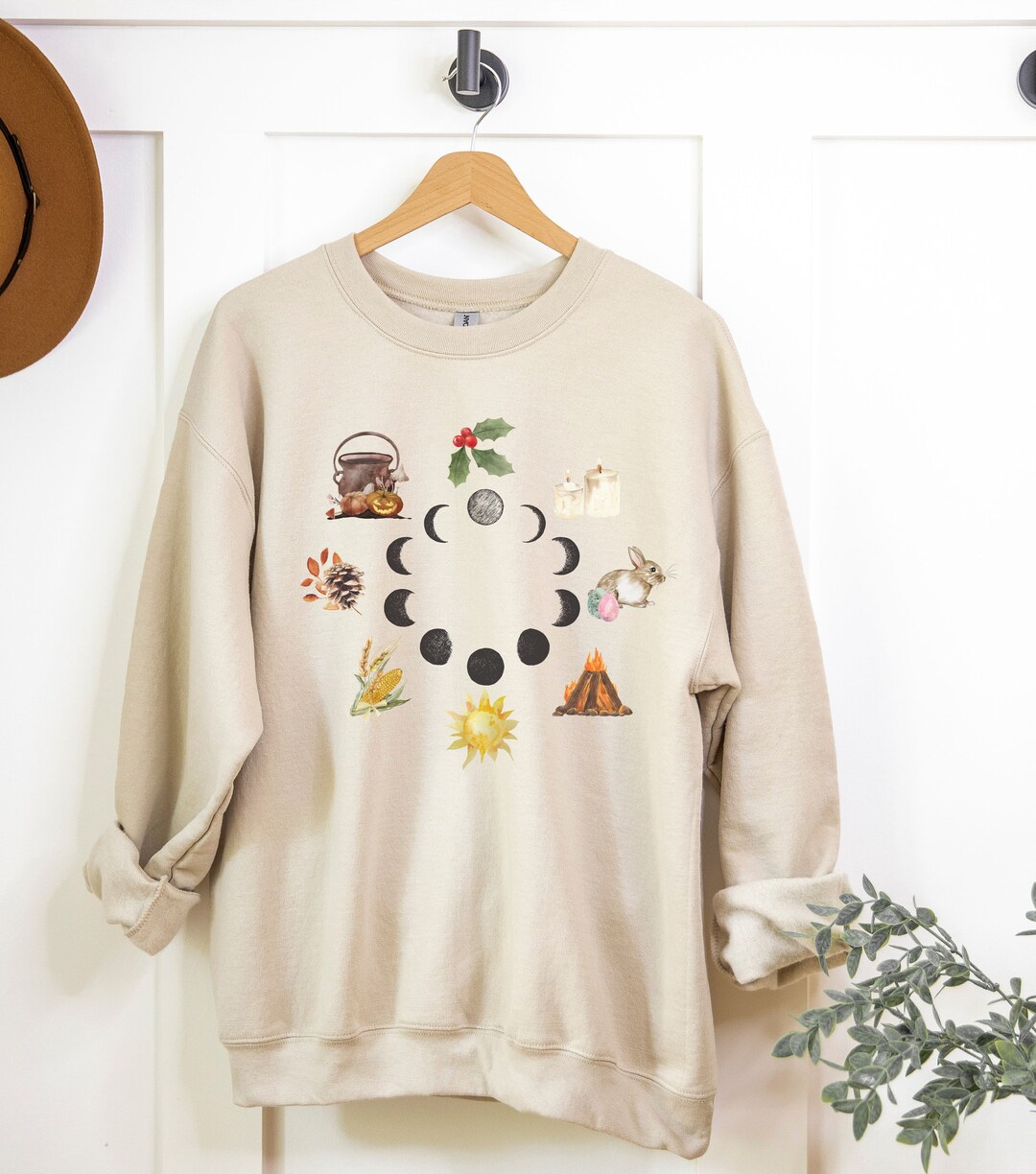 Wheel of the Year Sweatshirt, Pagan Wheel of the Year, Equinox Top ...