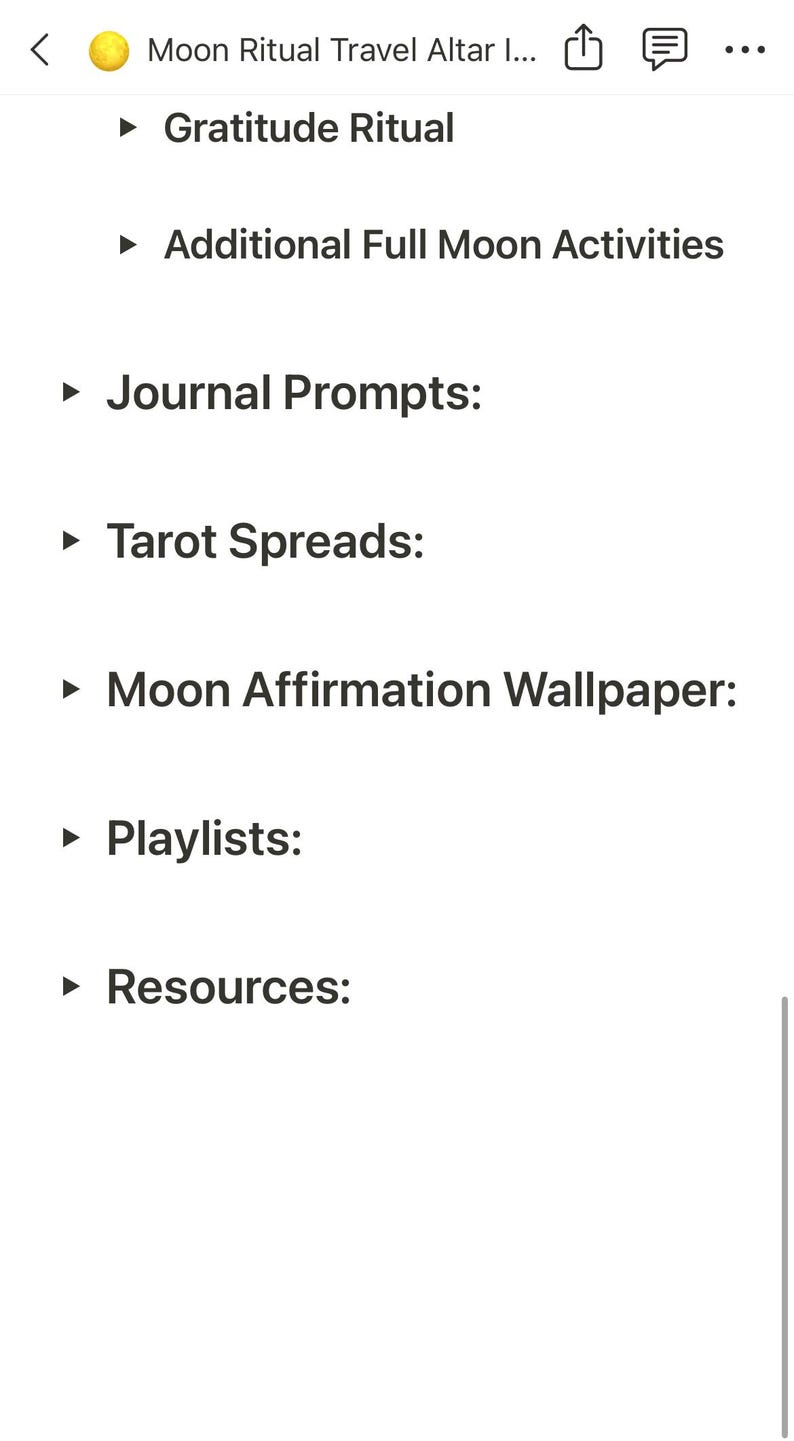 Moon Ritual Travel Altar | Moon Ritual Kit | Moon Spell Kit | Mini Moon ...