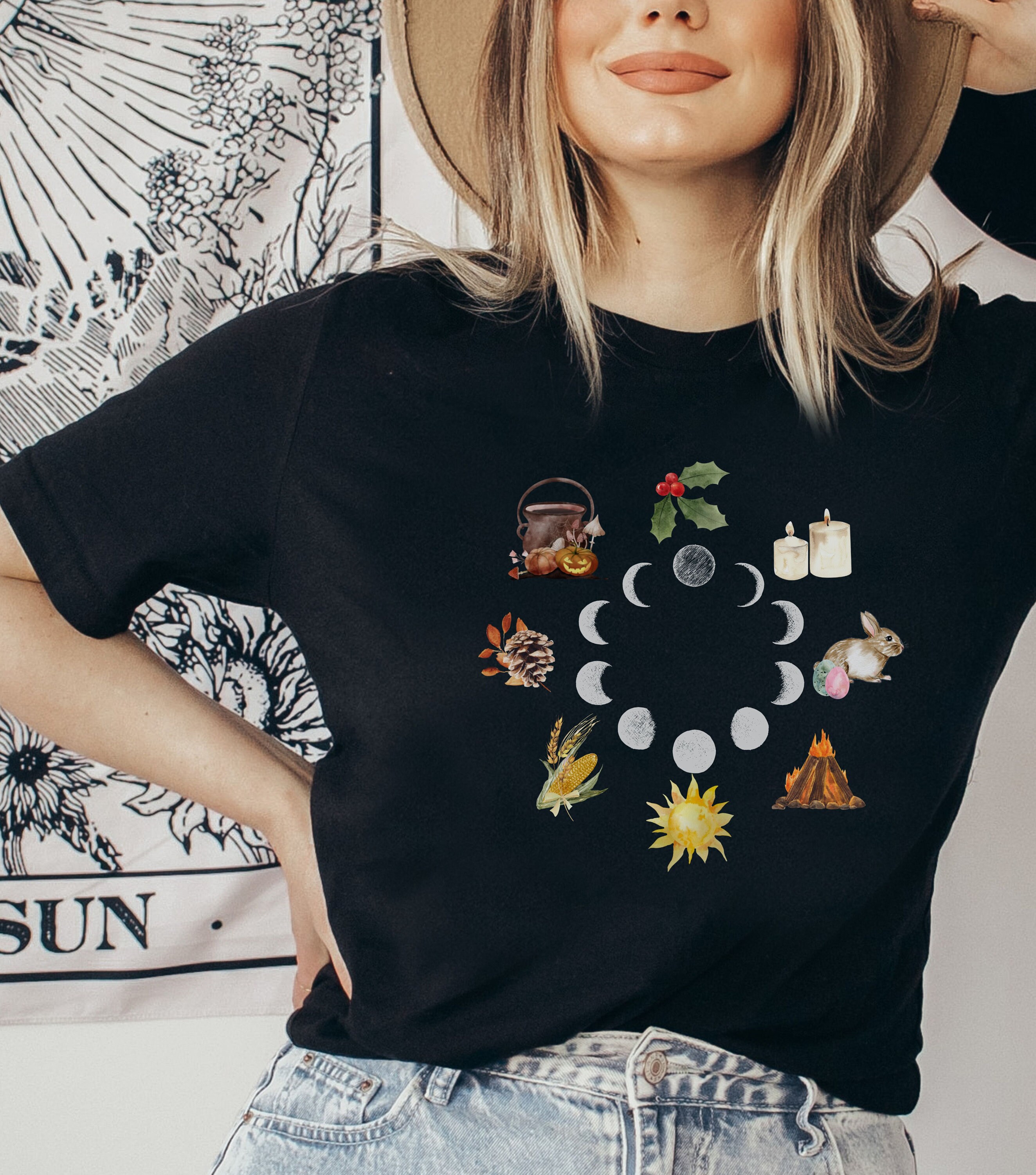 Wheel of the Year Shirt, Pagan Wheel of the Year, Gift for Witch ...