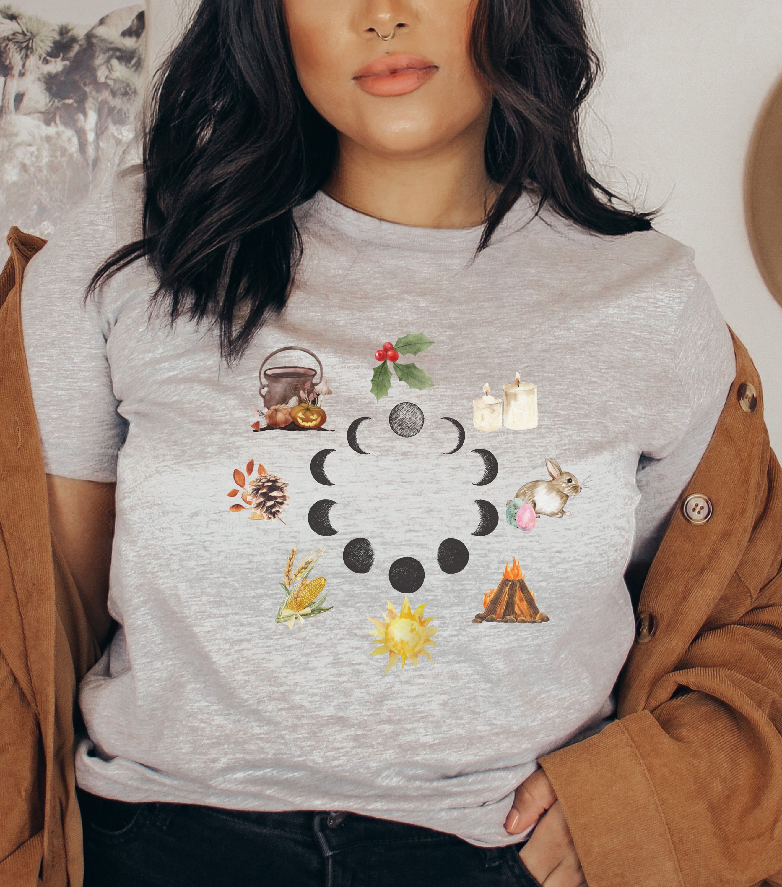 Wheel of the Year Shirt, Pagan Wheel of the Year, Gift for Witch ...