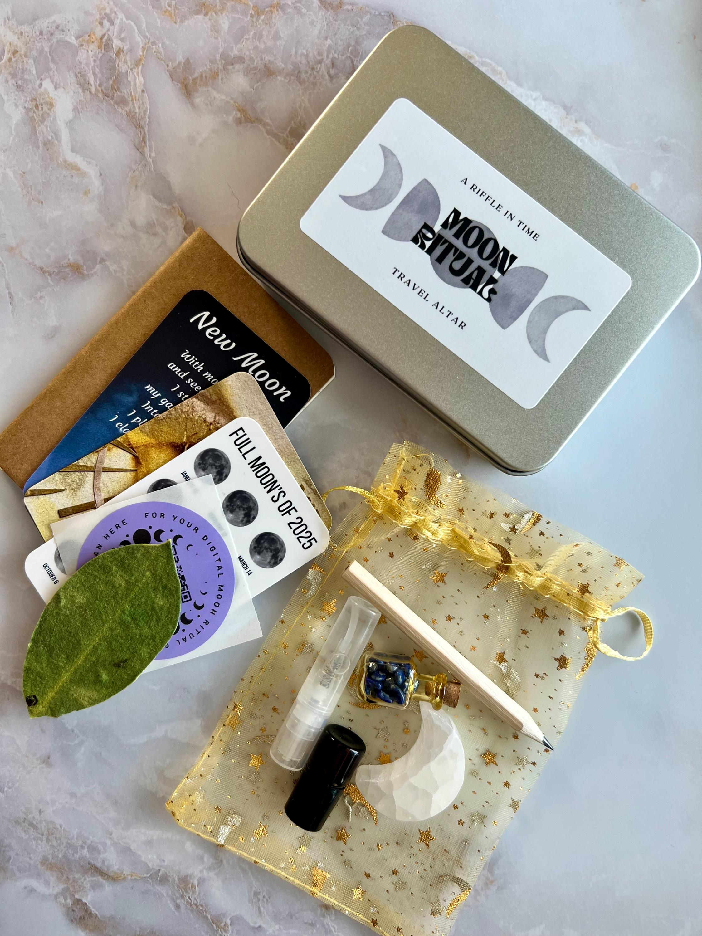 Moon Ritual Travel Altar | Moon Ritual Kit | Moon Spell Kit | Mini Moon ...