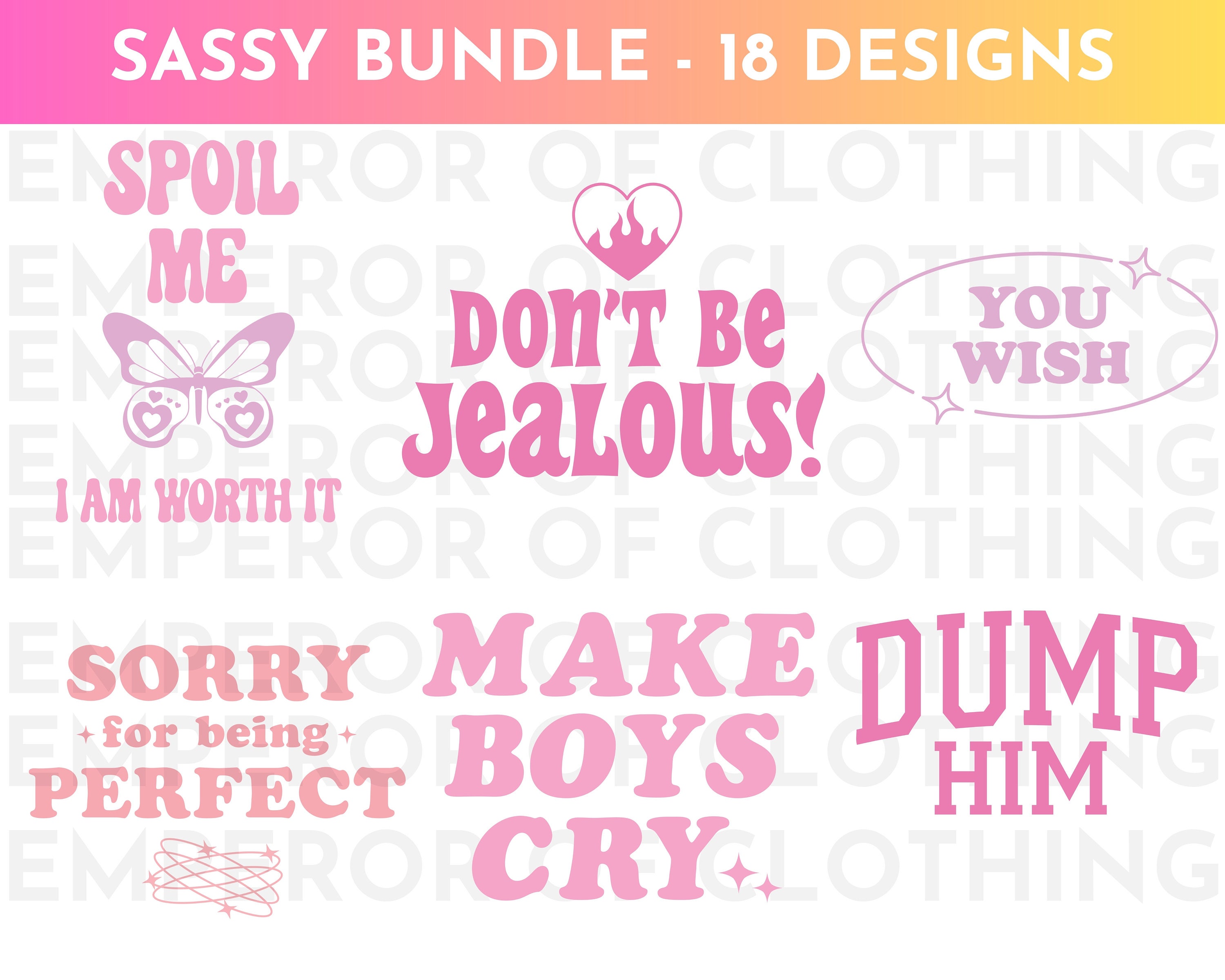 Sassy Svg Bundle Instant Download Sassy Girl Svg Sassy Y2k Etsy
