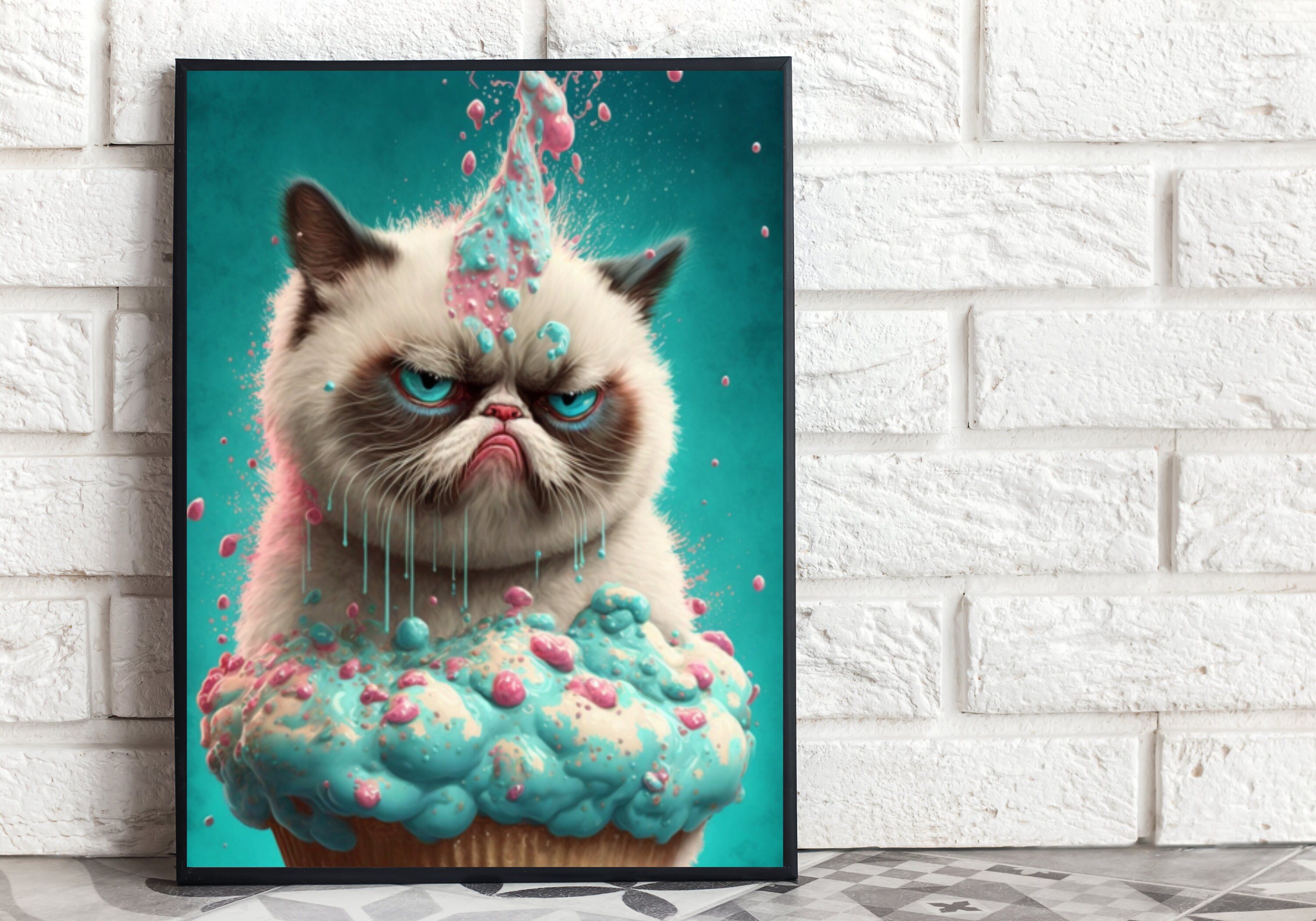 Grumpy Cat Digital Prints | Cat Art | Cat Painting | Grumpy Cat ...