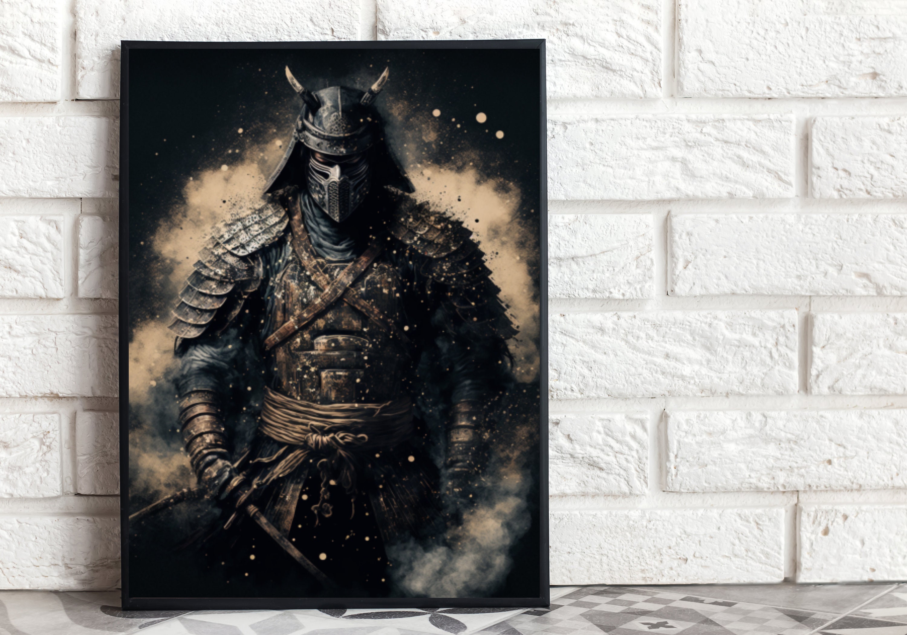 Samurai Warrior Poster, Samurai Armor Wall Art, Samurai Warrior ...
