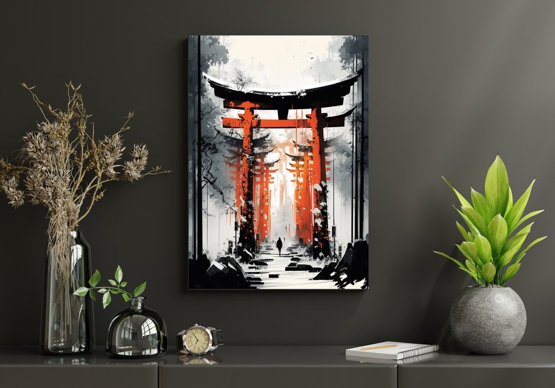 Fushimi Inari Wall Art, Japanese Wall Art, Shinto Shrine Prints, Tori ...