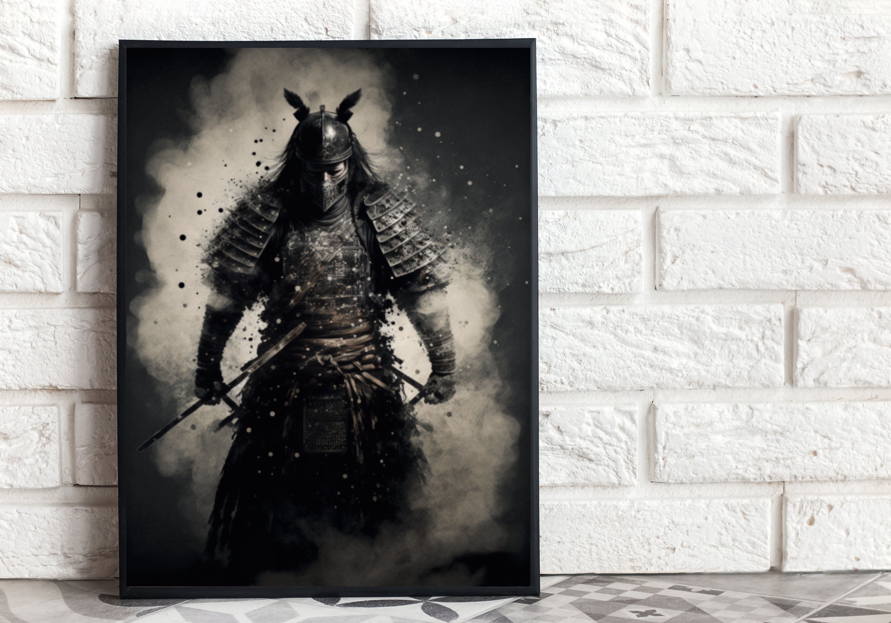 Samurai Warrior Poster, Japanese Samurai Artwork, Warrior Painting ...