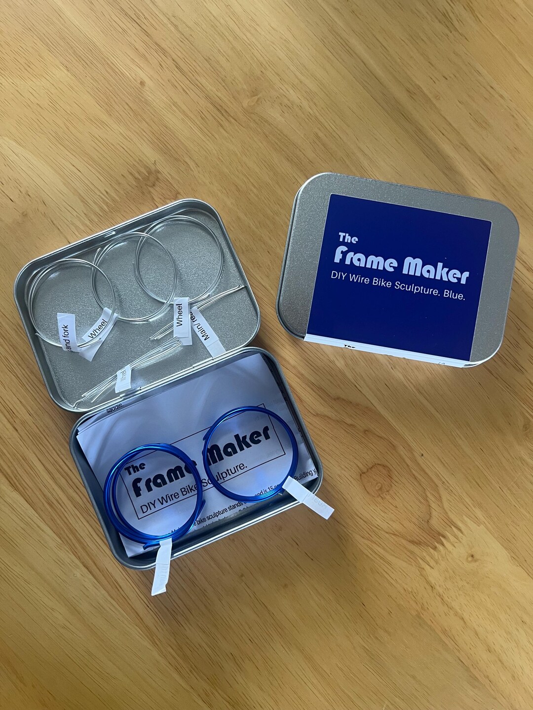 The Frame Maker – A DIY Wire Bike Sculpture | Blue Wire Bike Kit ...