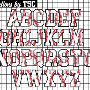 Baseball Letters | Digital Download | .PNG | Sublimation Ready - Etsy