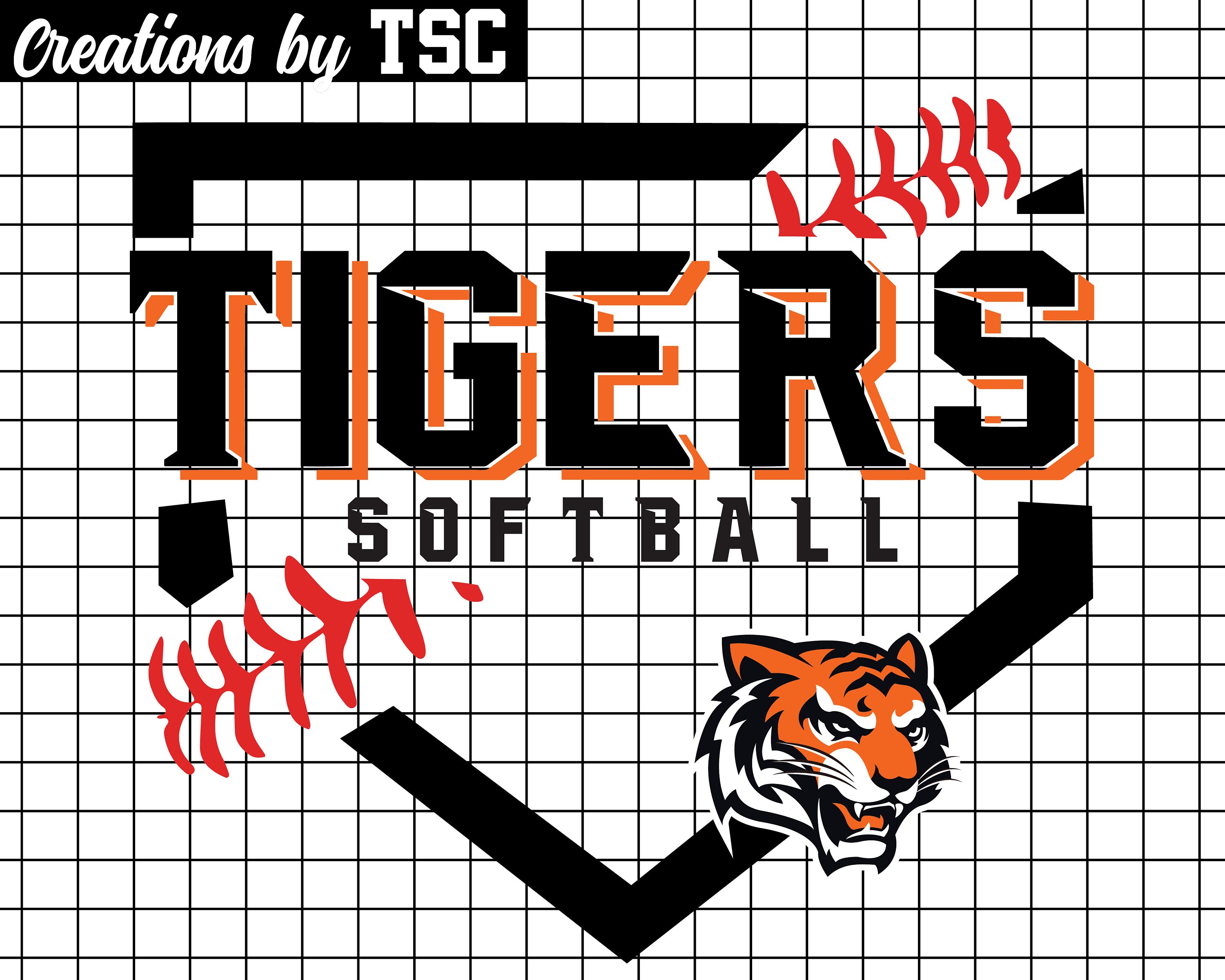 Tigers Softball Digital Download .PNG .SVG Cricut Ready Sublimation ...