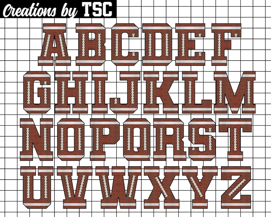 Football Letters and Numbers | Digital Download | .PNG .SVG | Circuit ...