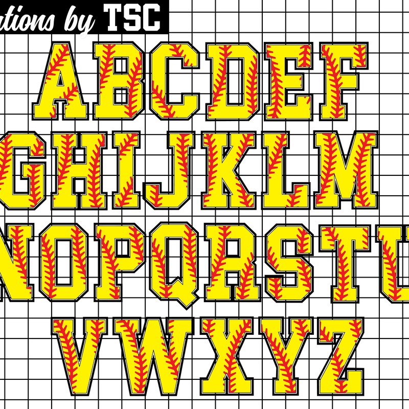 Softball Letters - Etsy