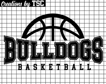 Bulldogs Basketball Mascot PNG, Digital File. Blue and White Variation ...