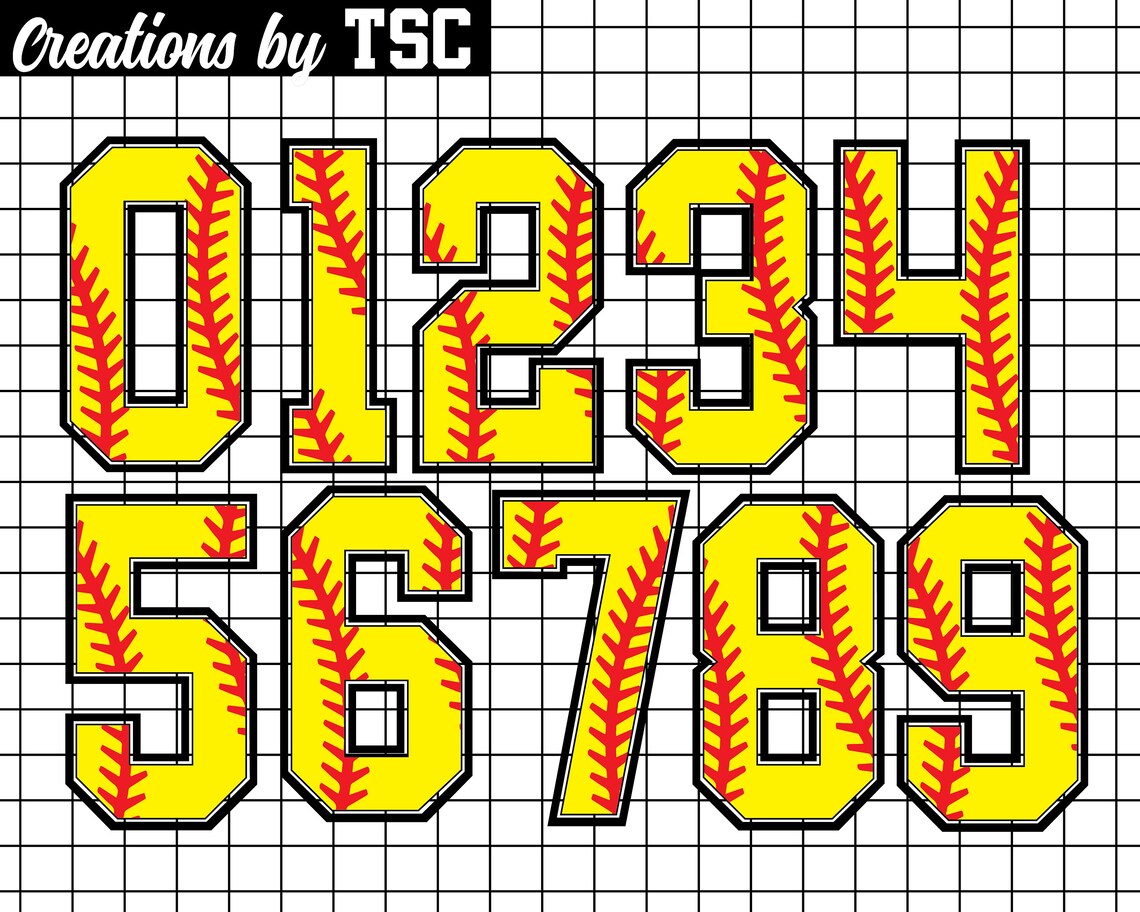 Softball Letters Digital Download .PNG Sublimation Ready - Etsy