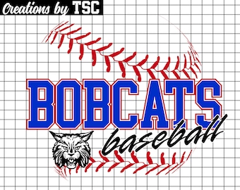 Bobcats Baseball PNG, Distressed Polka Dot Background, School Spirit ...