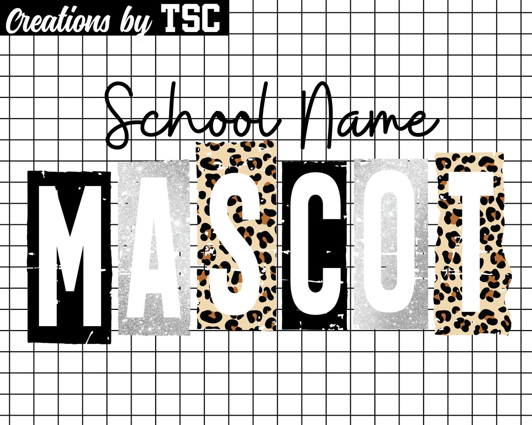 Custom Leopard Print School Mascot | Digital Download | .PNG ...
