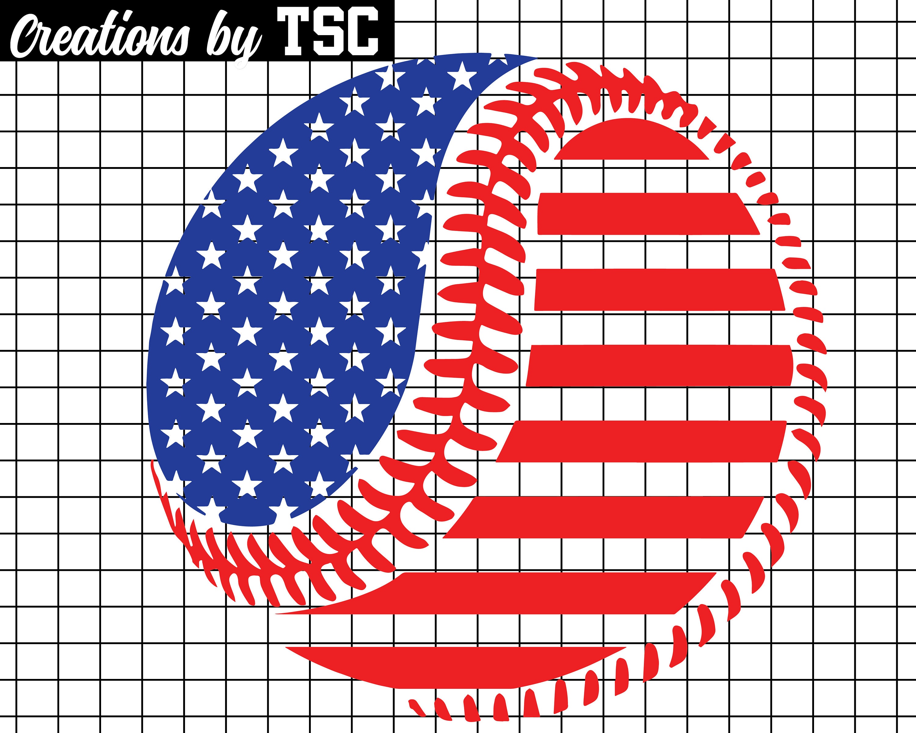 American Flag Baseball Digital Download .PNG .SVG - Etsy