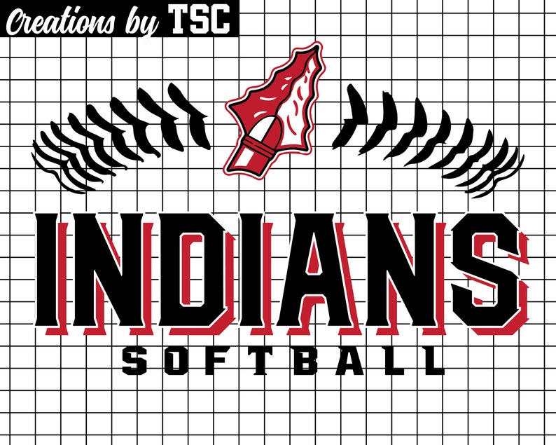 Indians Softball | Digital Download | .PNG .SVG | Circuit Ready ...