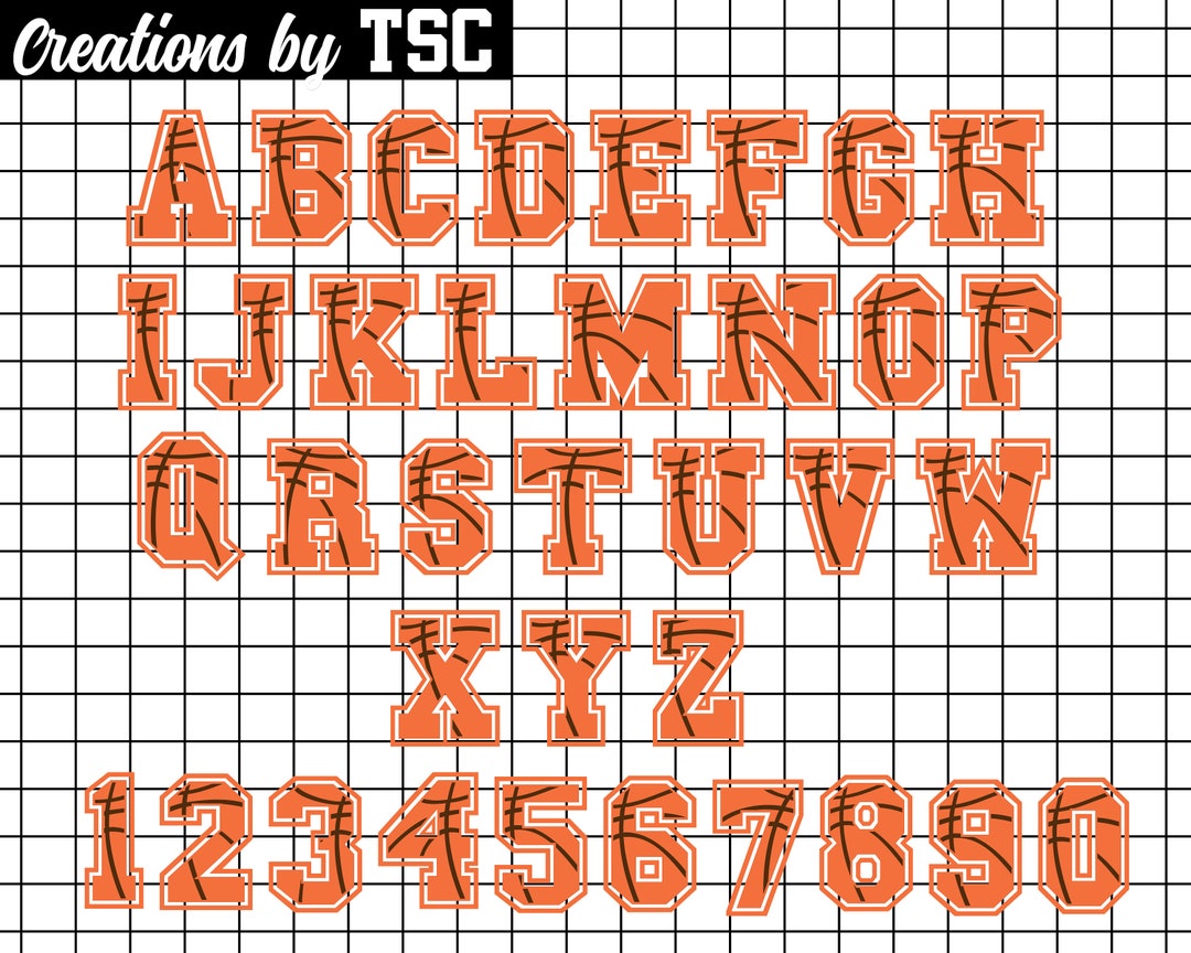 Basketball Letters | Digital Download | .PNG | Sublimation Ready - Etsy