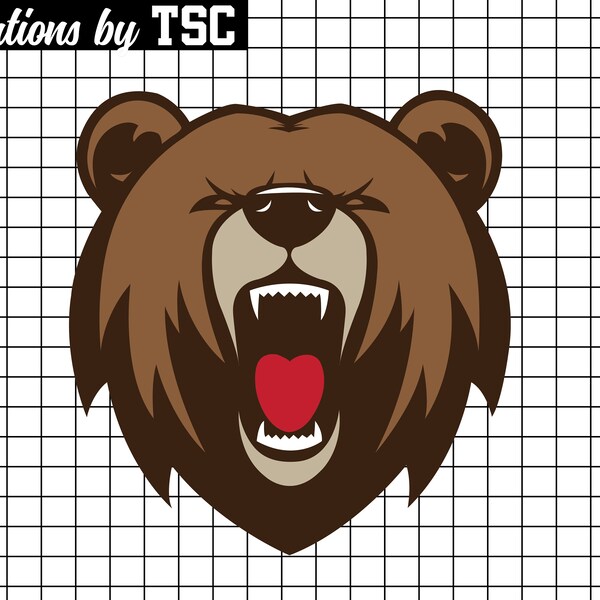 Bear Mascot Svg - Etsy