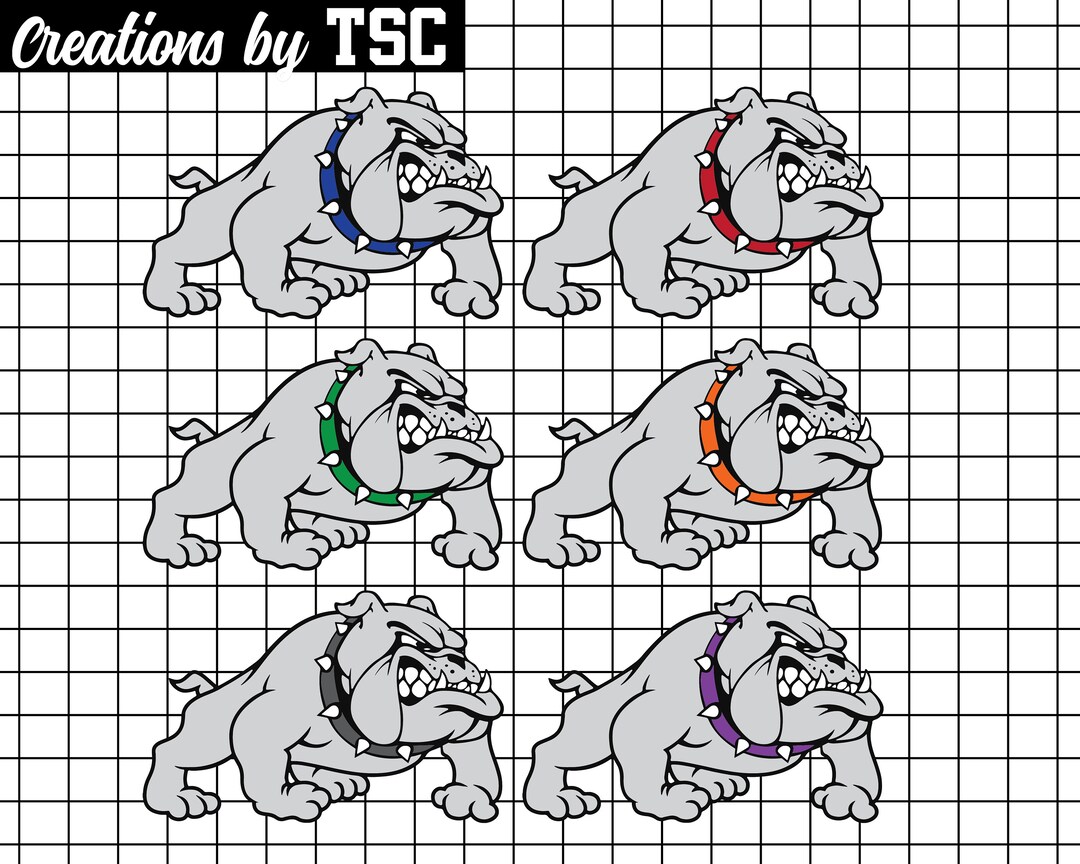 Bulldog Mascot | Digital Download | .PNG .SVG | Circuit Ready | Sublimation Ready - Etsy