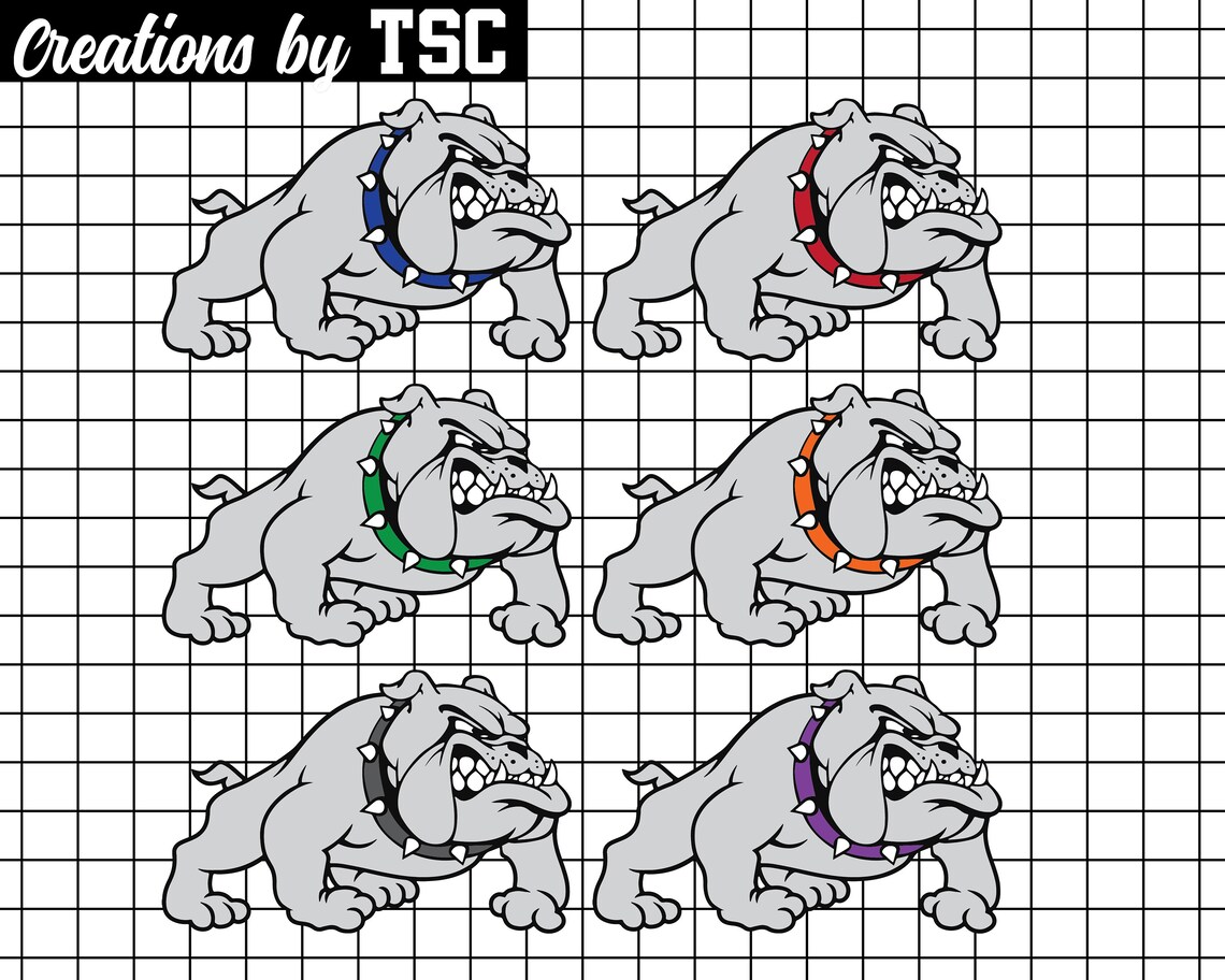Bulldog Mascot Digital Download .PNG .SVG Circuit Ready - Etsy